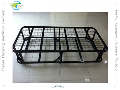 Durable Heavy Duty Metal Mesh Bed Frame , Iron Tube Platform Foldable ...